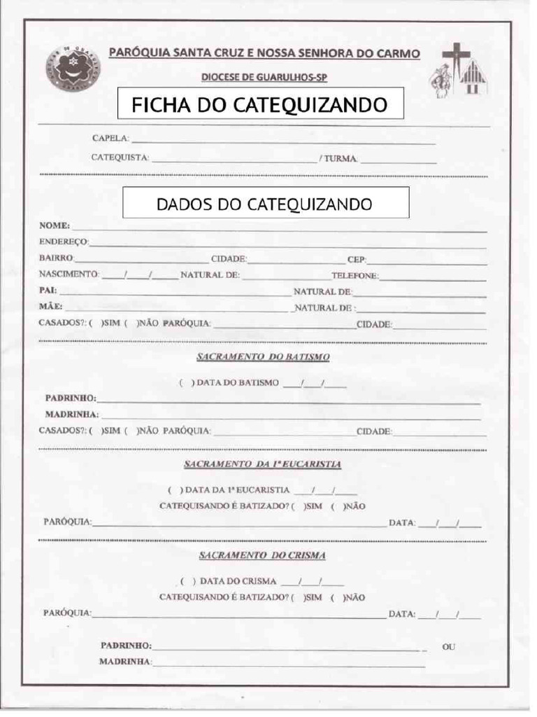 Ficha Da Catequese | PDF