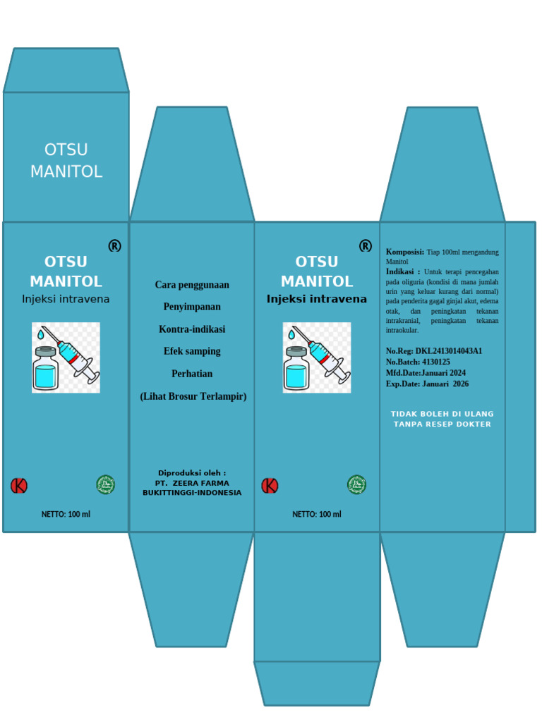 Kemasan Injeksi Manitol KEL 3 | PDF