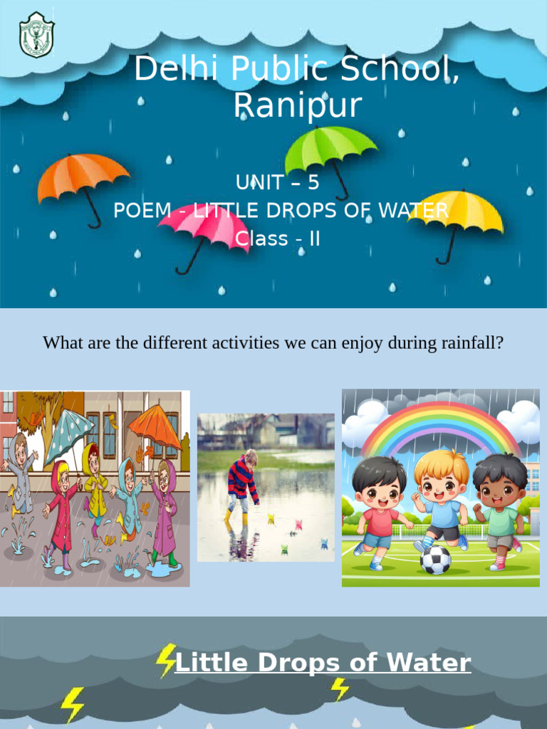 Little Drops of Water Poem | PDF