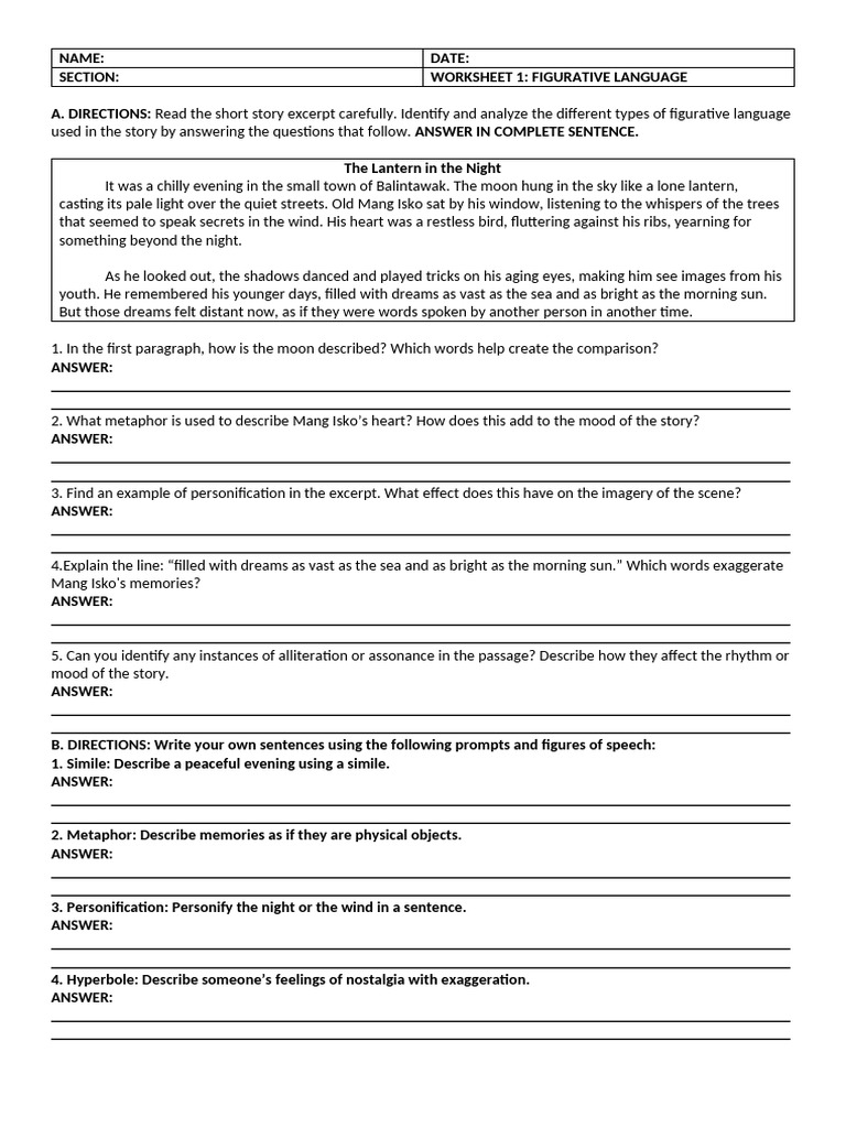 Analyzing Figurative Language in Literature | PDF | Metaphor