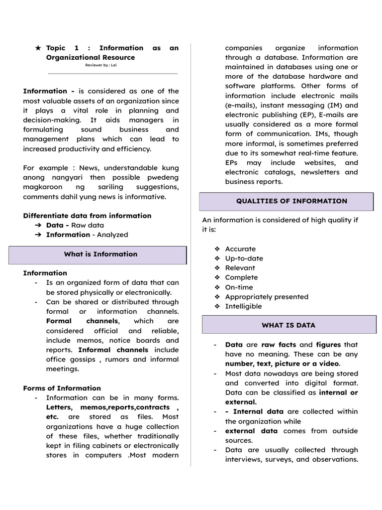 IM Reviewer | PDF | Databases | Computer Data Storage