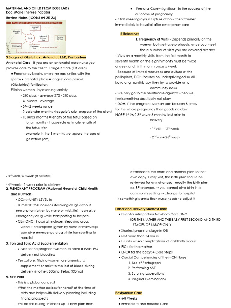 Maternal and Child Health Care Guide | PDF | Menstrual Cycle | Childbirth