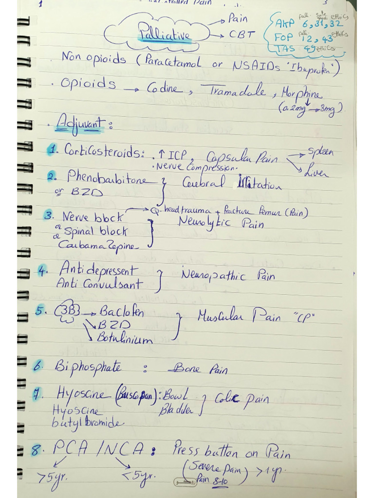 Palliative Care Notes | PDF