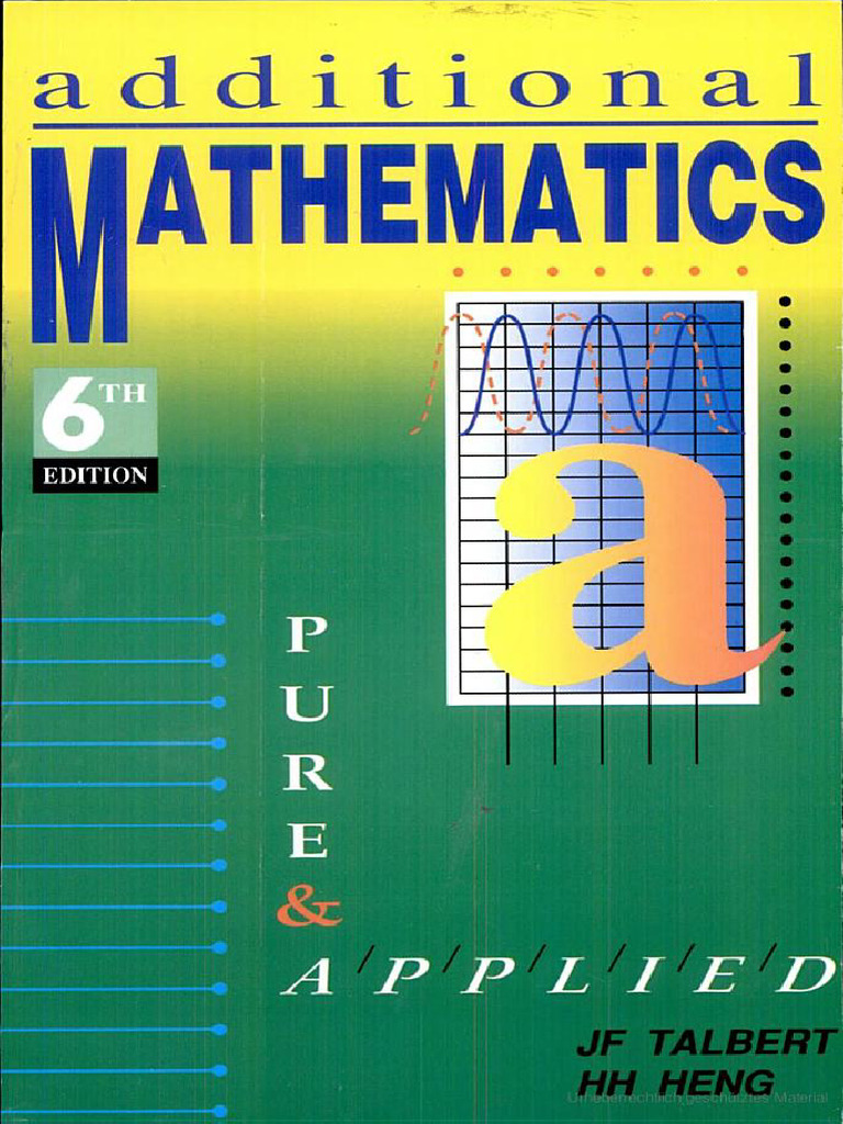 Additional Mathematics Pure and Applied | PDF