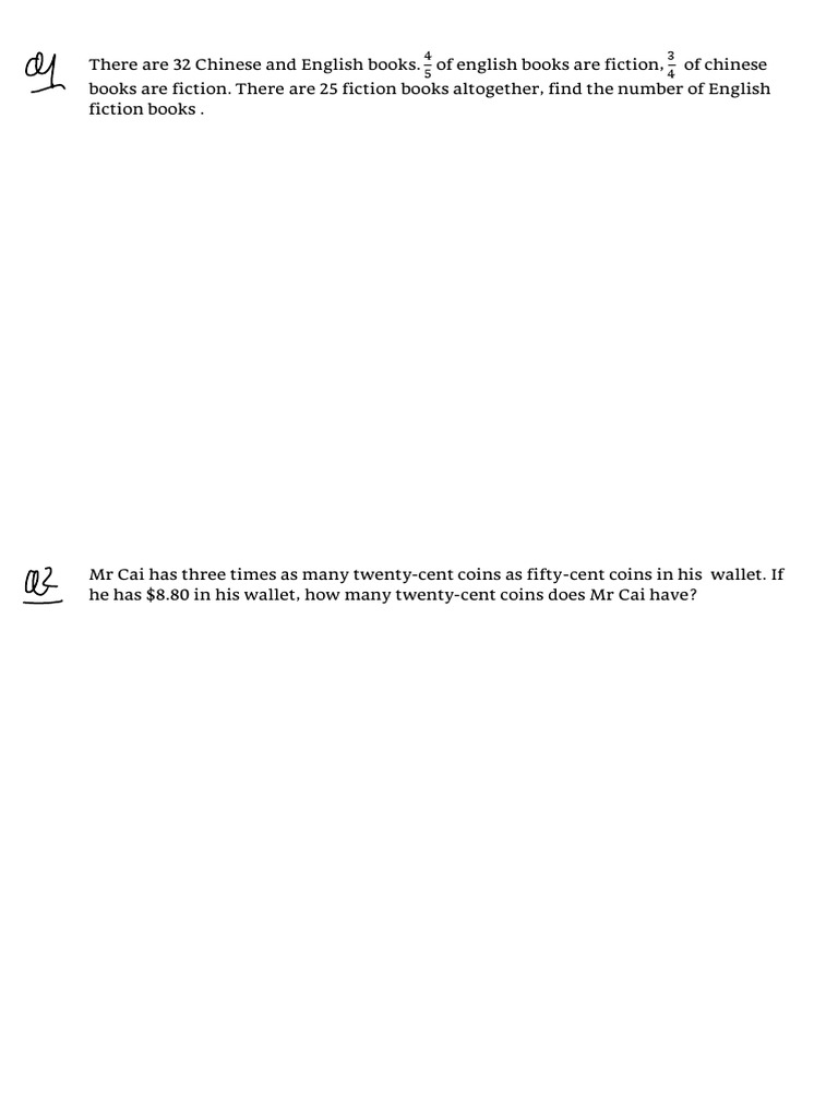 Pri 5 Math Questions - Grouping Concept | PDF | Coins | Numismatics