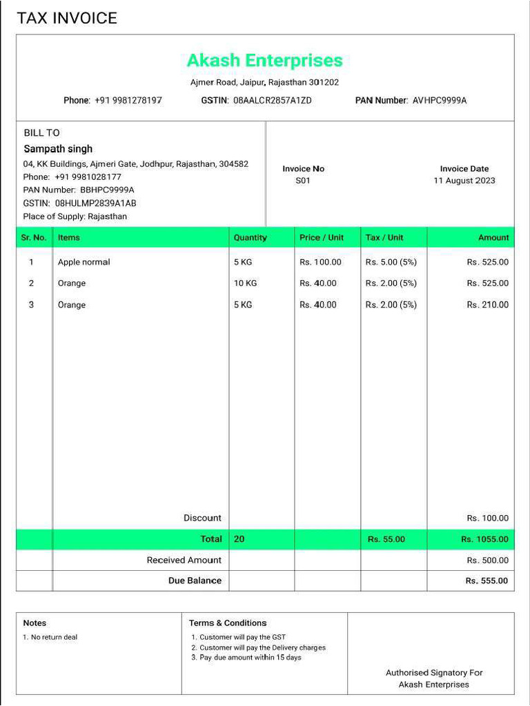 Classic Hardware Bill | PDF