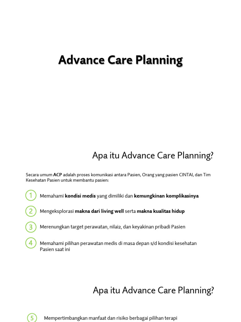 Apa Itu Advance Care Planning | PDF