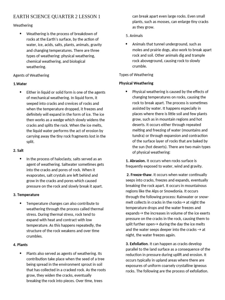 Understanding Weathering Processes | PDF | Magma | Rock (Geology)