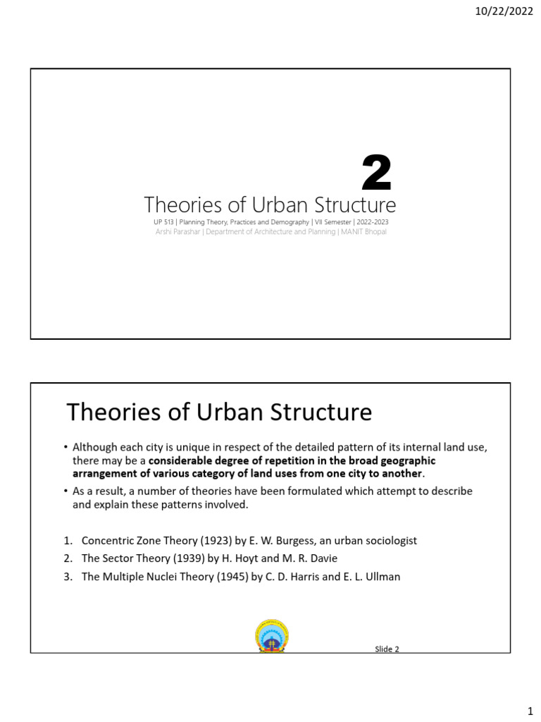 Urban Structure Theories Explained | PDF | Theory | Suburb