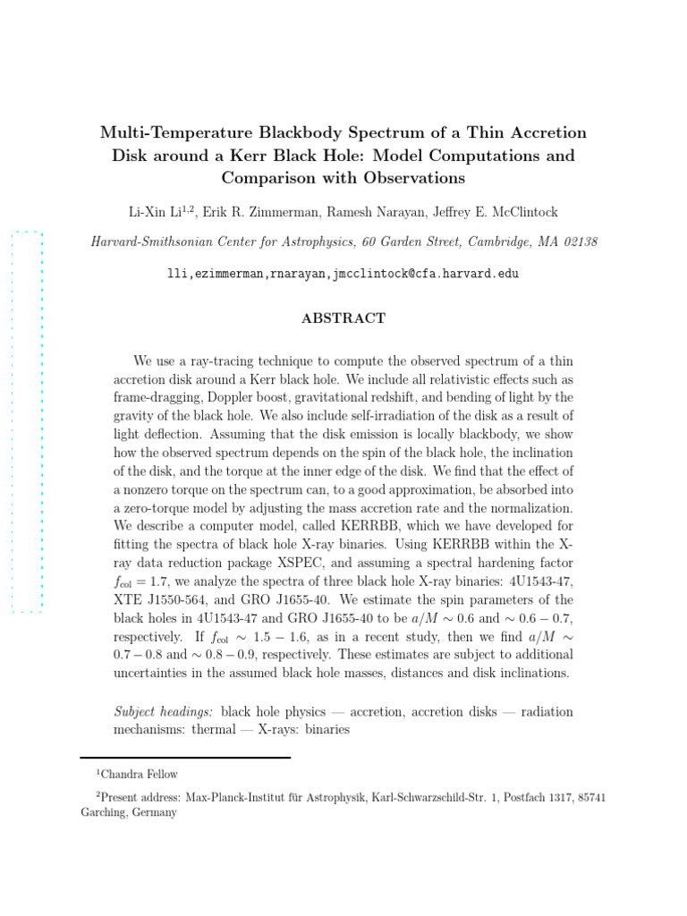 Li-Xing Li | PDF | Black Hole | Electromagnetic Radiation
