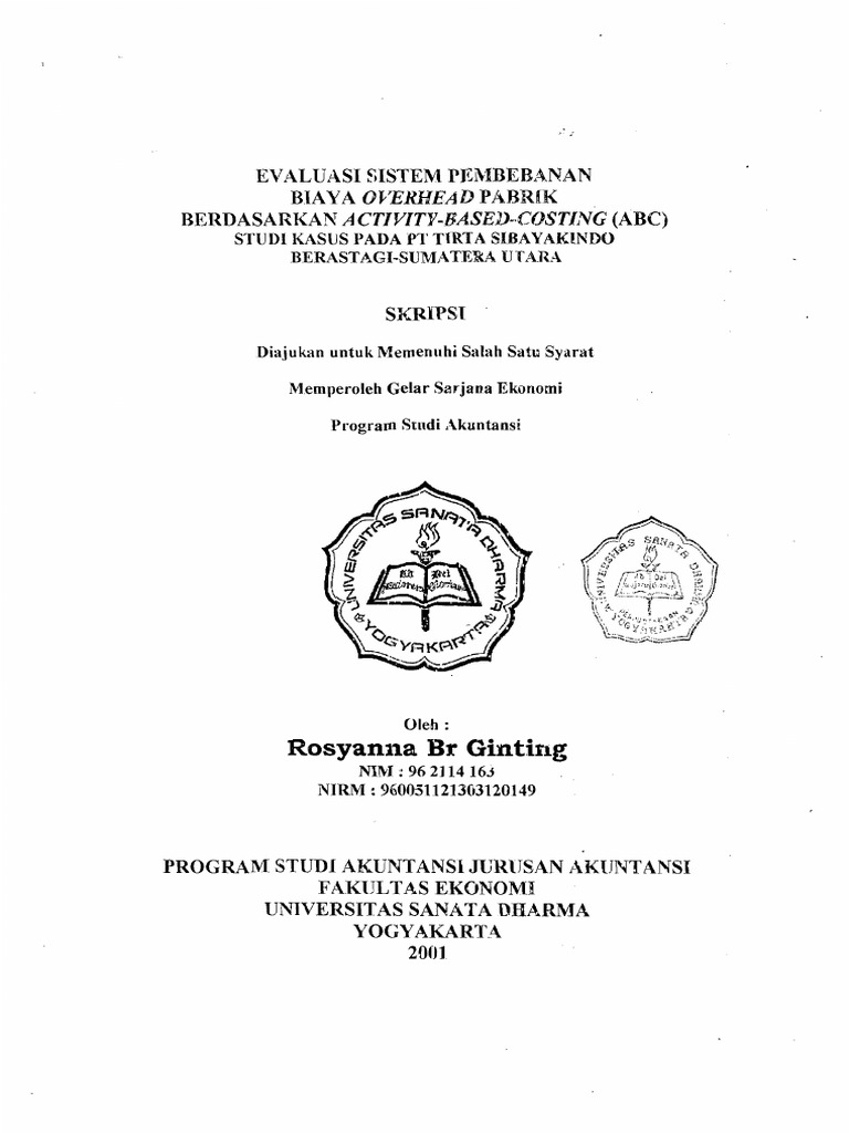 Evaluasi Pembebanan BOP Dengan Metode ABC | PDF
