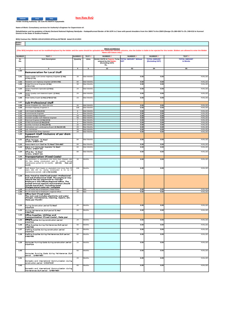 BOQ_Document | PDF | Printer (Computing) | Computing