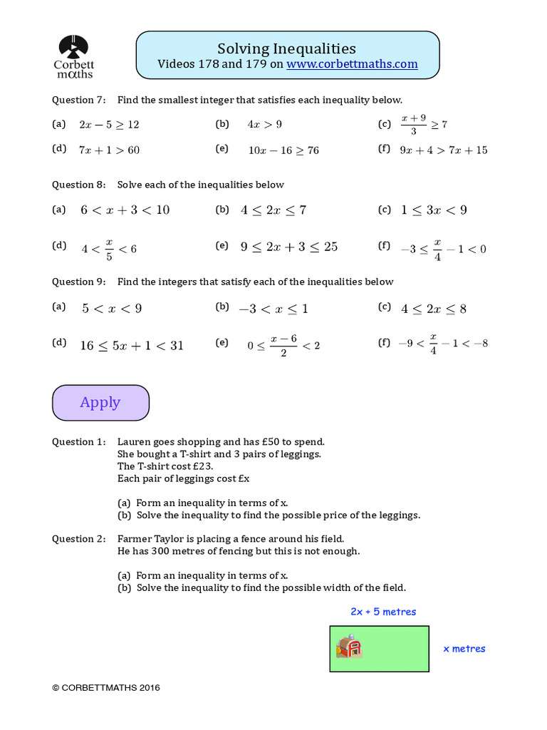 Solving Inequalities Special | PDF | Inequality (Mathematics) | Mathematics