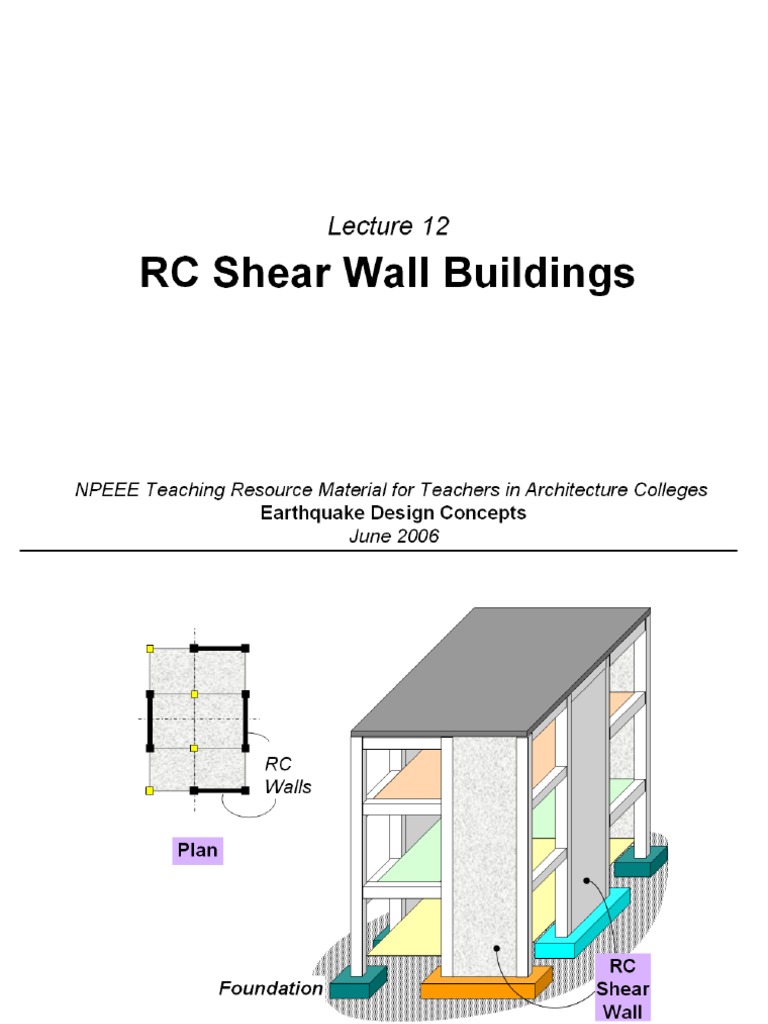 L - 012 - Design of RC (Shear) Walls | PDF
