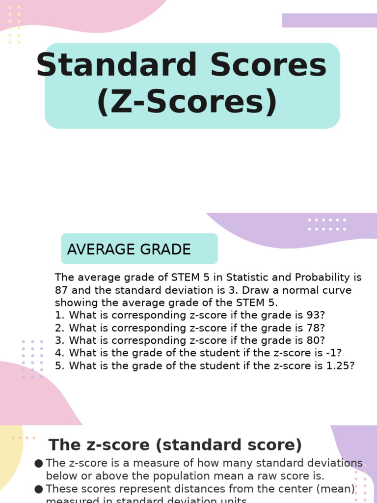 Lesson 6 7 Conversion and Findng The Area 1 080238 | PDF | Standard Score | Mean