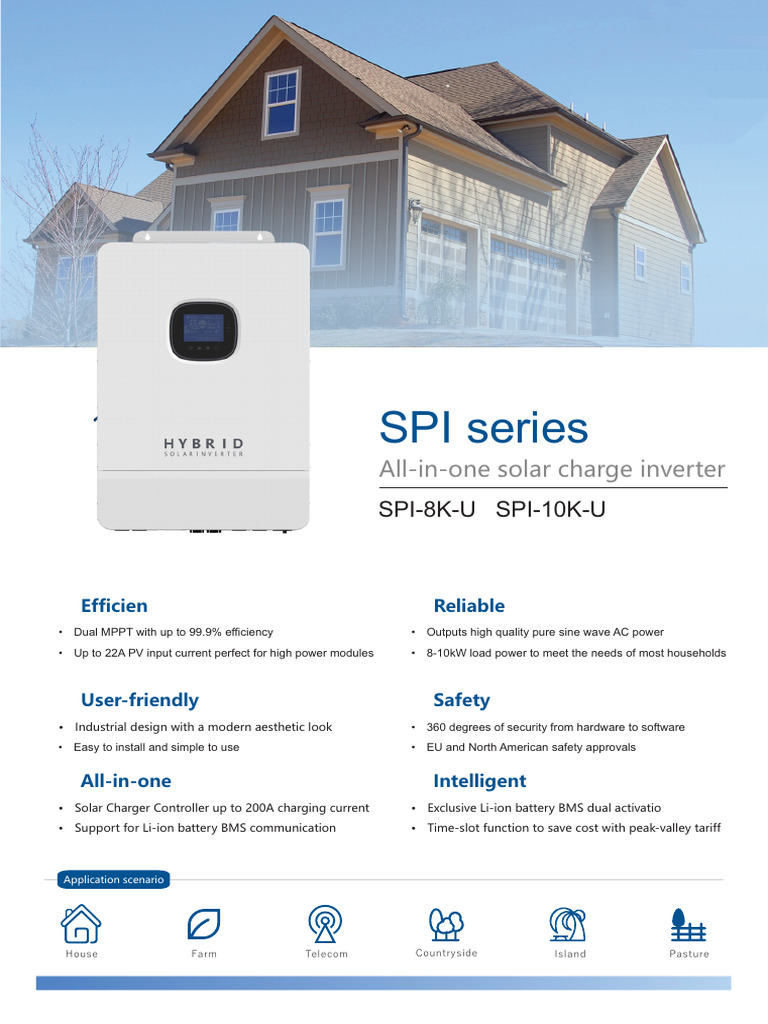 SPI 8 10K Hybrid Inverter US Voltage | PDF | Power Inverter | Mains ...