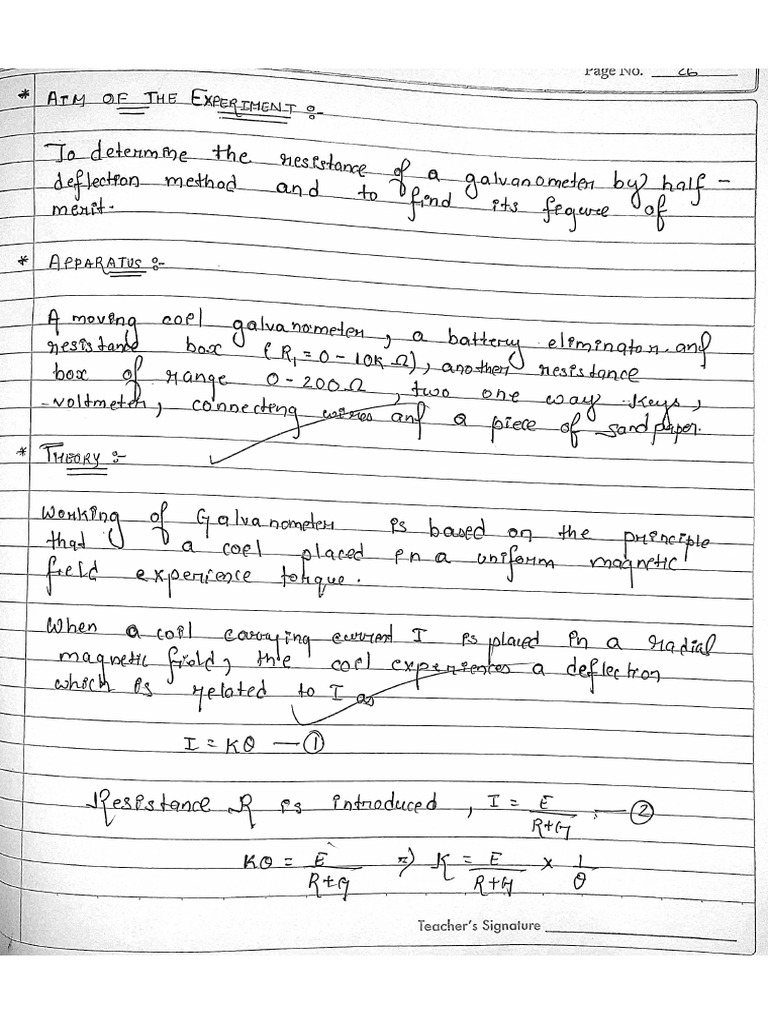 Exp 4 (Half Deflection Method) | PDF