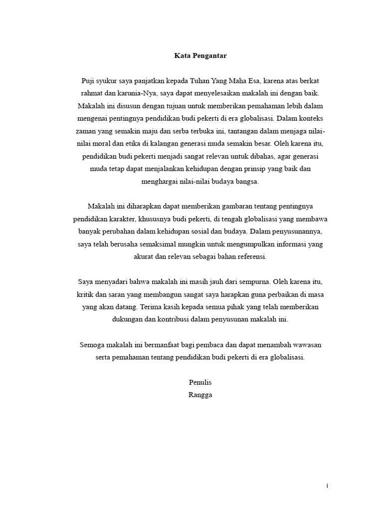 Kata Pengantar Dan Daftar Isi | PDF