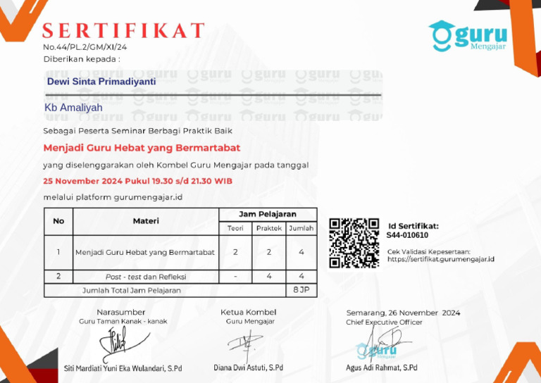Sertifikat dewi | PDF