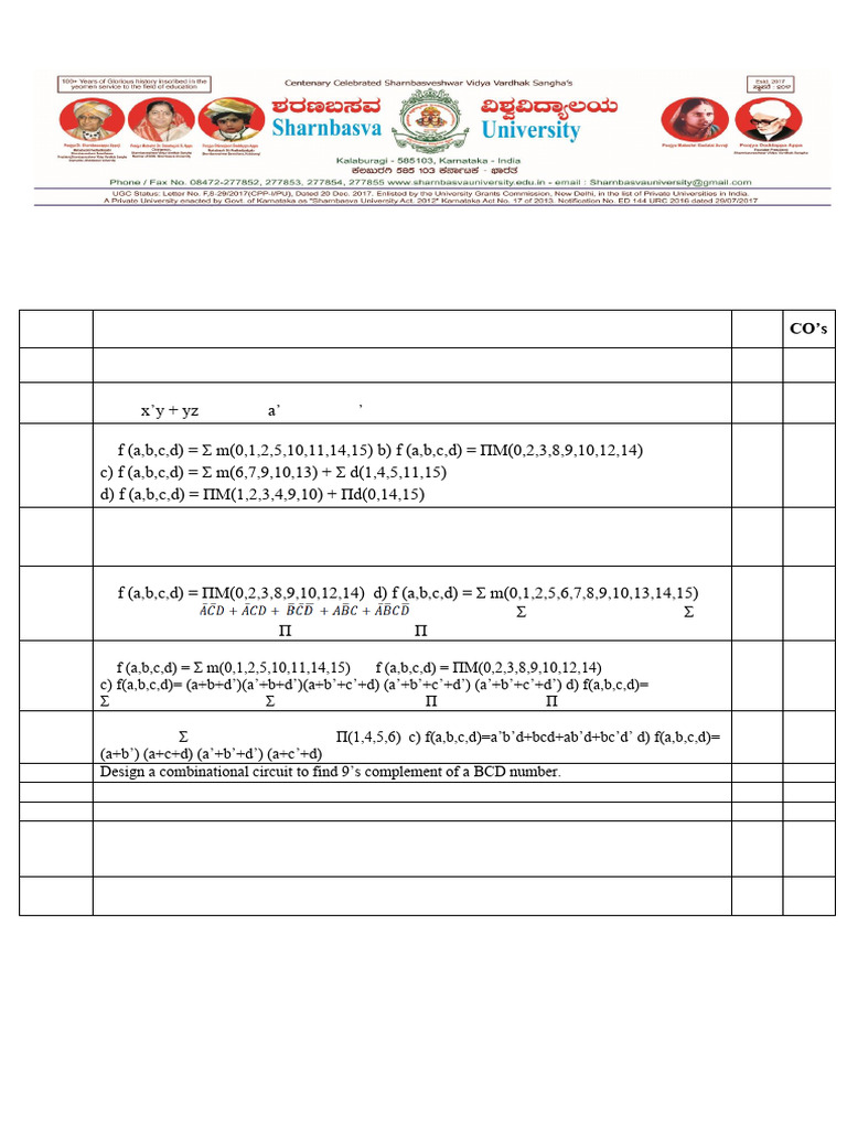 Dsd Question Bank | PDF | Mathematical Logic | Digital Electronics
