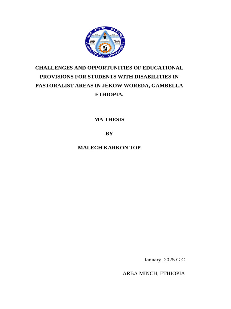 Malech Final Thesis@ | PDF | Disability | Pastoralism