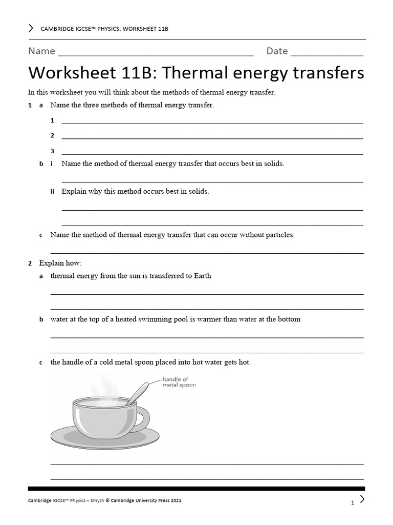 Igcse Physics 3ed TR Ws 11b | PDF | Radiation | Physics