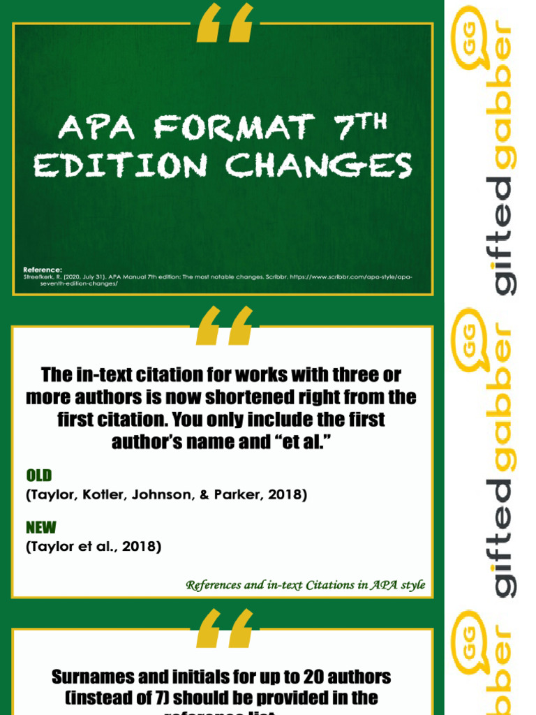 APA FORMAT 7th Edition | PDF