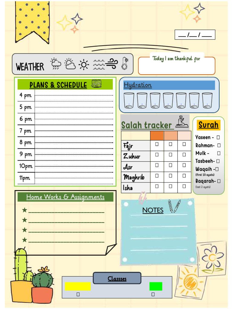 Daily Planner Wednesday | PDF