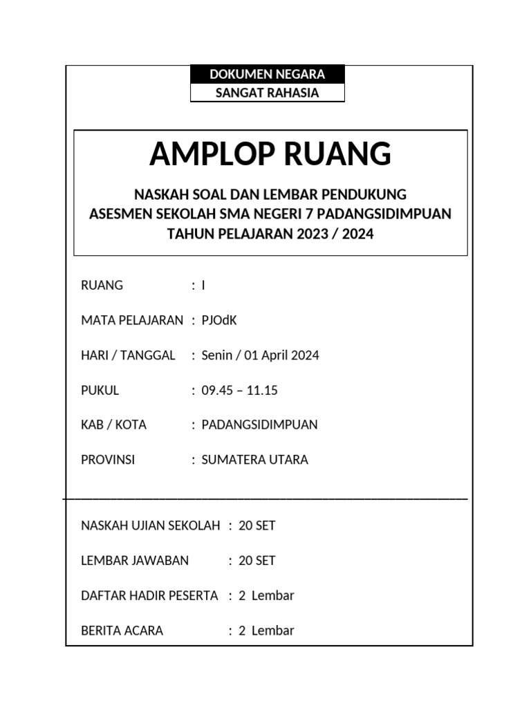 Amplop Pjok | PDF