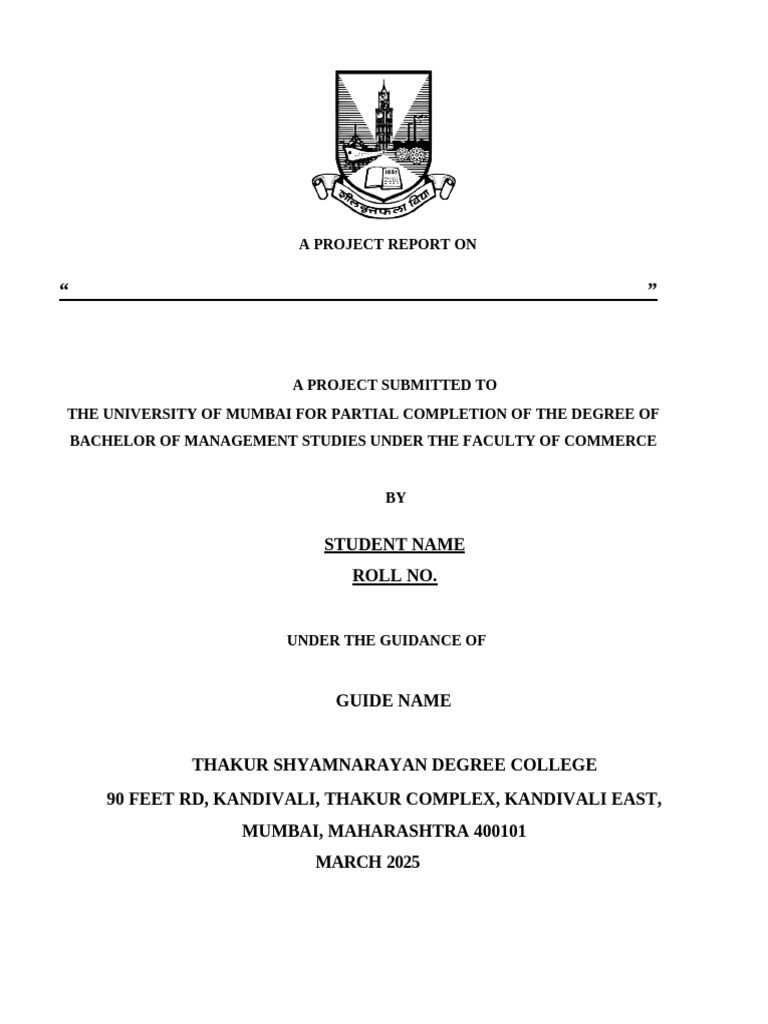 Black Book Project Report 2025 | PDF