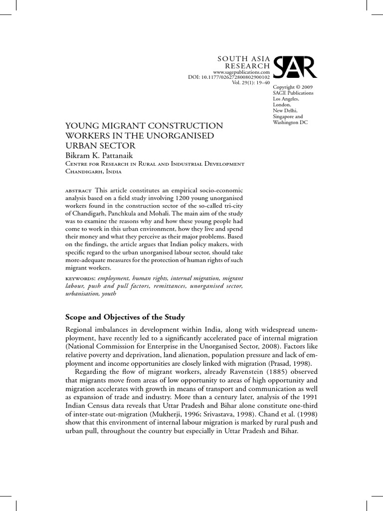Young Migrant Constrcution Workers Tri-City CHD | PDF | Human Migration | Migrant Worker