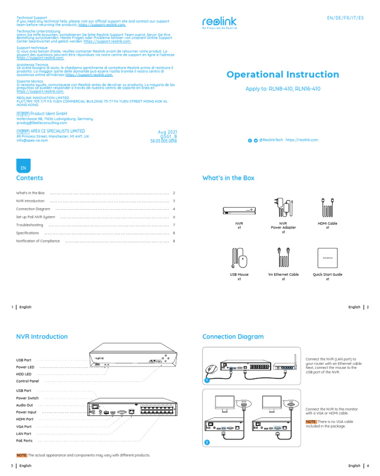 Reolink NVR Quick Start Guide March 2022 | PDF | Waste Management | Computer Networking