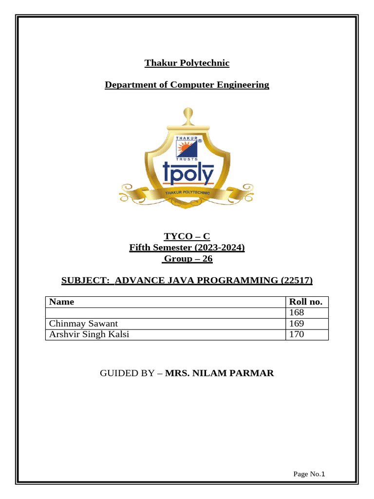 AJP_MicroprojectReport | PDF