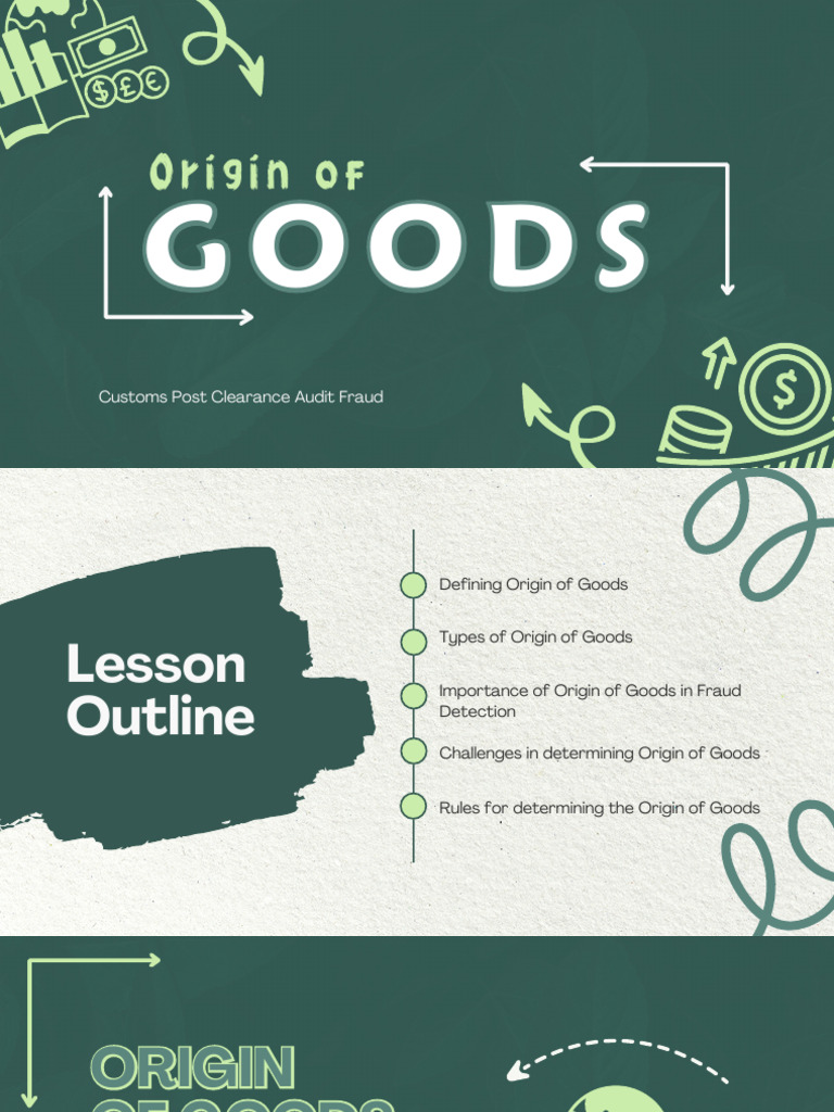 Origin of Goods | PDF | Trade Agreements | Customs