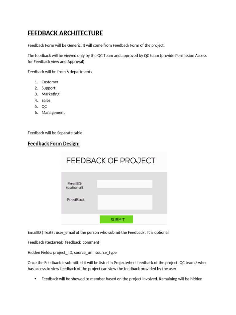 Feedback Architecture for Project Management | PDF