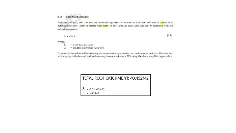 Masma Tank Calculation | PDF