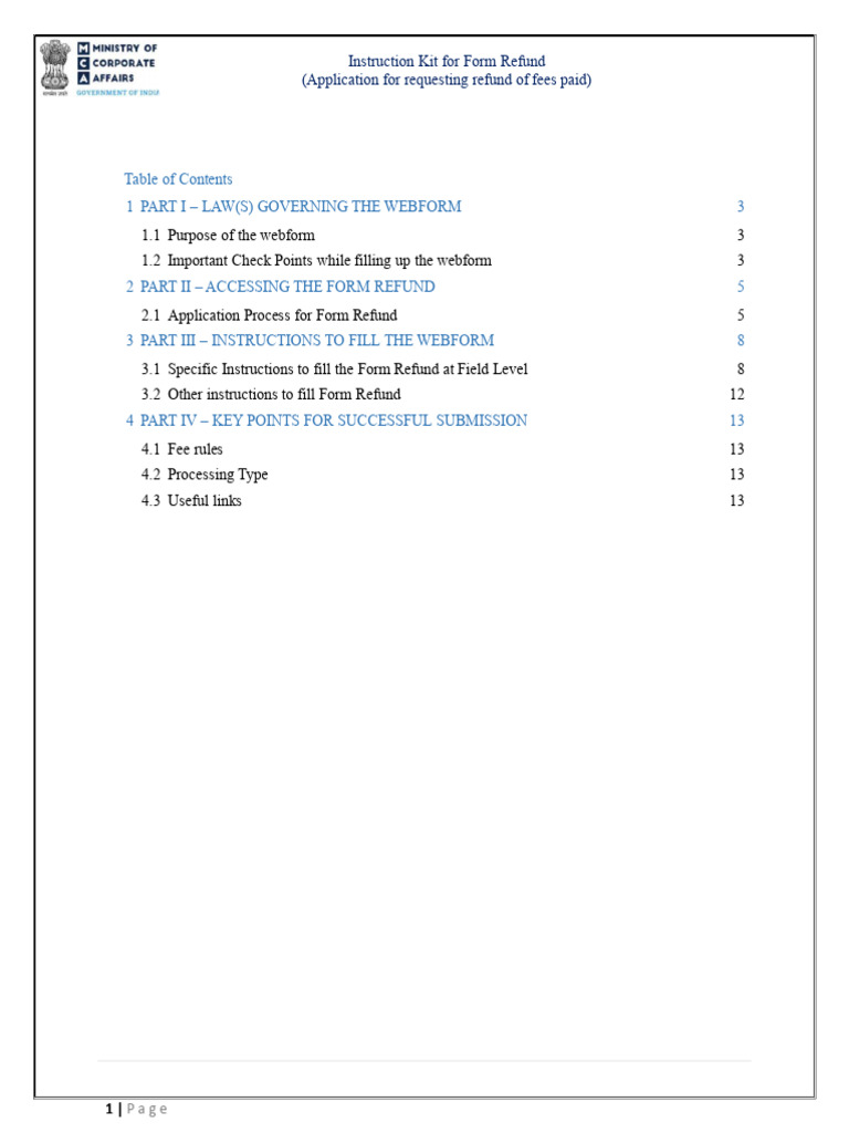 Instruction Kit_Refund | PDF | Limited Liability Partnership | Computing