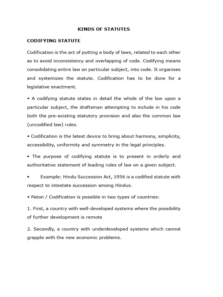 Classification | PDF | Codification (Law) | Repeal