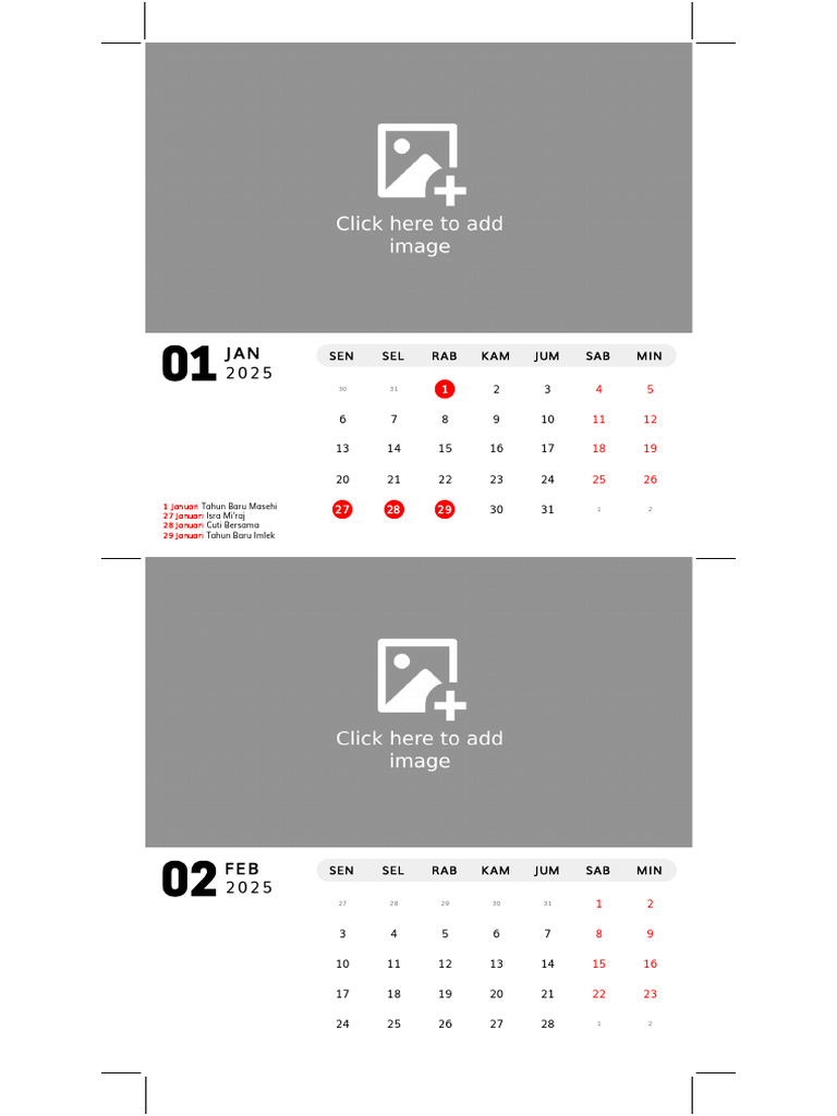 Square Desk Calendar 3588 - 2025 Calendar Template Print Layout | PDF