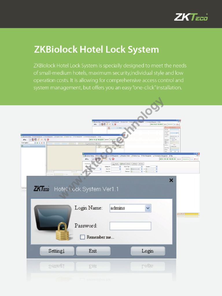 ZKBiolock Hotel Lock Software | PDF