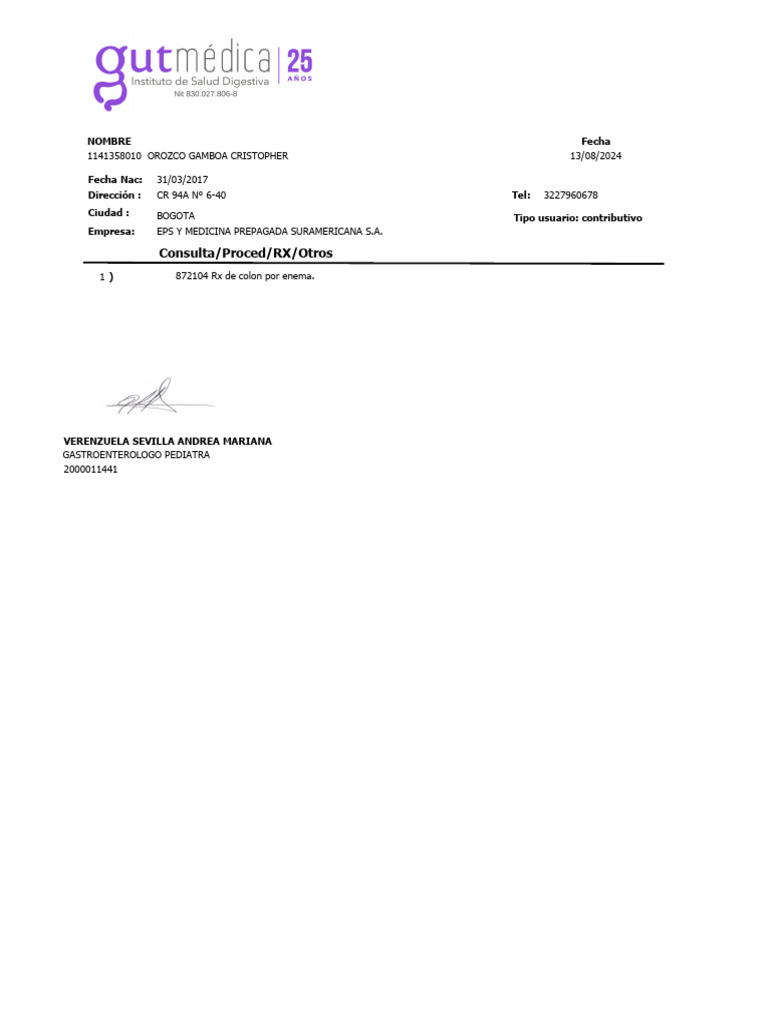 RX de Colon Chris | PDF