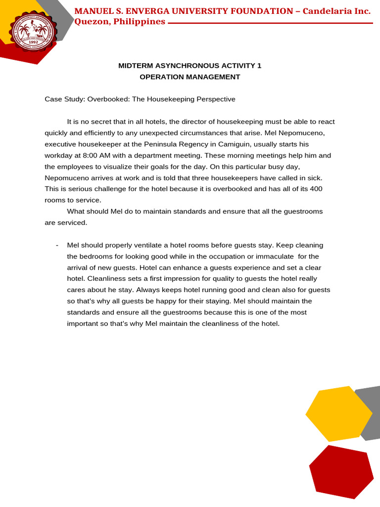 Midterm Asynnchronous 1- Operation Mgmt | PDF