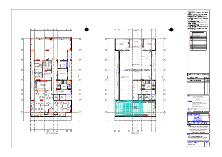 11th Floor & Roof Plan for Hotel Development | PDF | Building ...