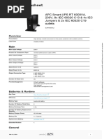 APC SRT5KXLI UPS Specifications | PDF | Electrical Engineering ...