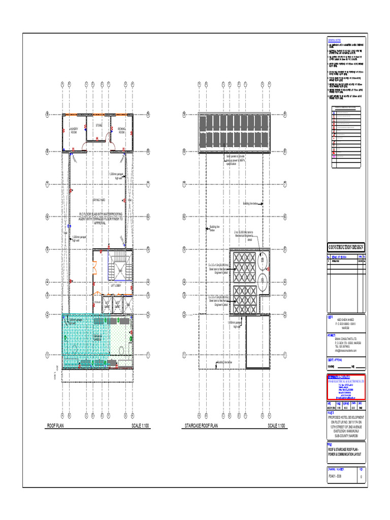 Roof & Staircase Roof Plan | PDF | Building Engineering | Architectural Design
