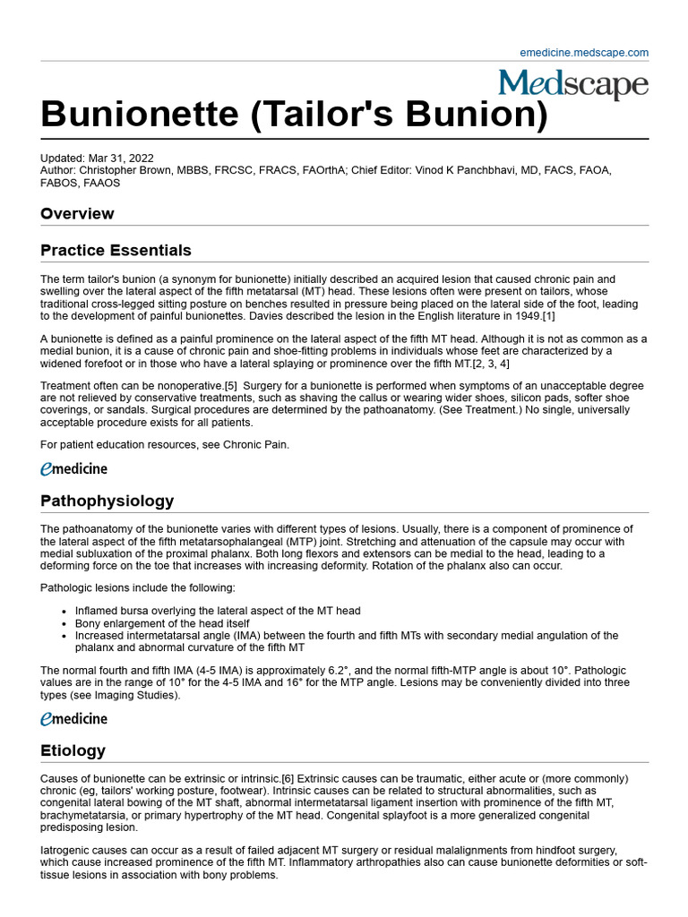 taylor bunion | PDF | Orthopedic Surgery | Foot