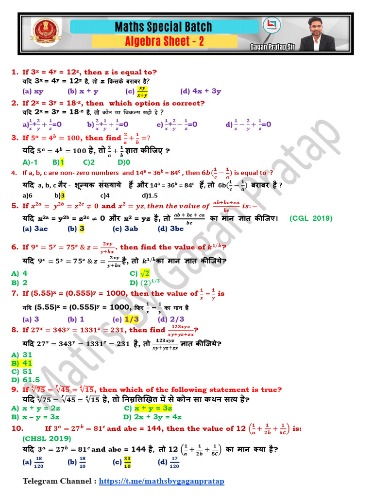 Math Problem Solving Questions | PDF