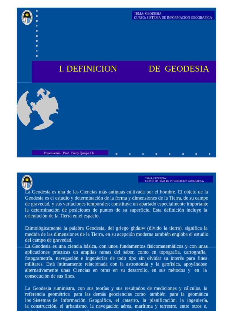 Geodesia | PDF | Geodesia | Sistema coordinado
