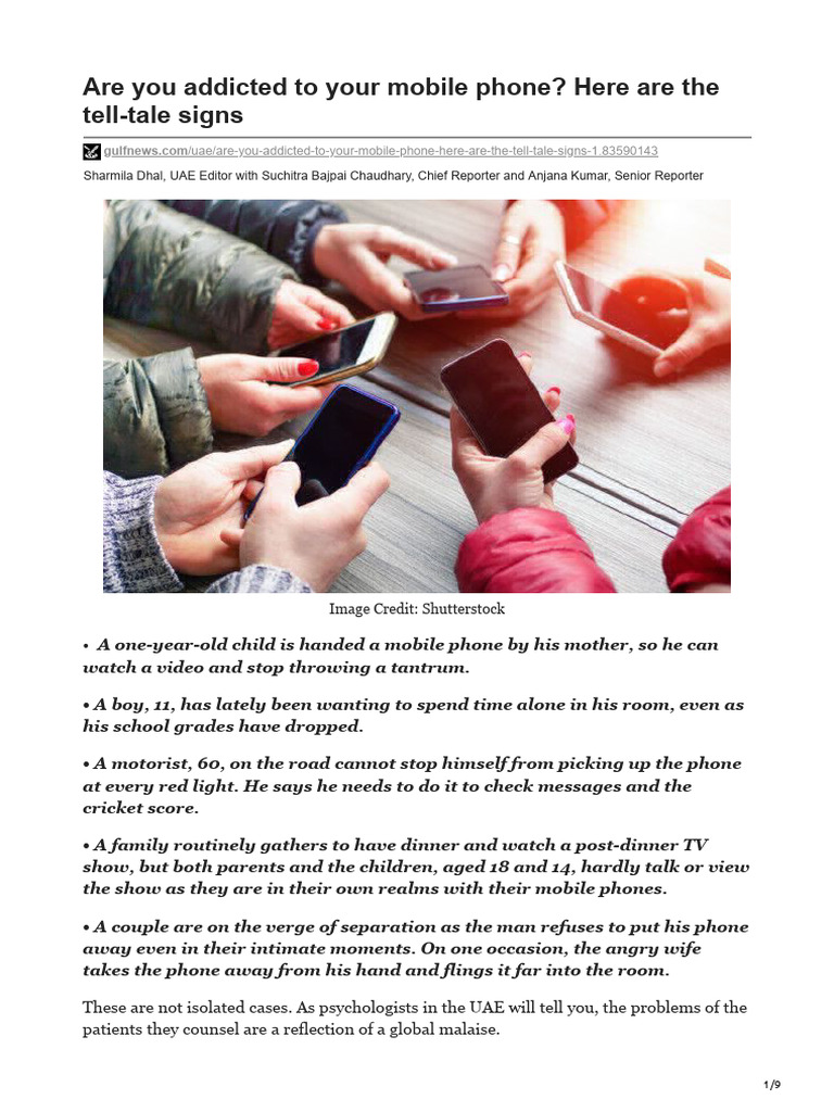 Are You Addicted To Your Mobile Phone Here Are The Tell-Tale Signs ...