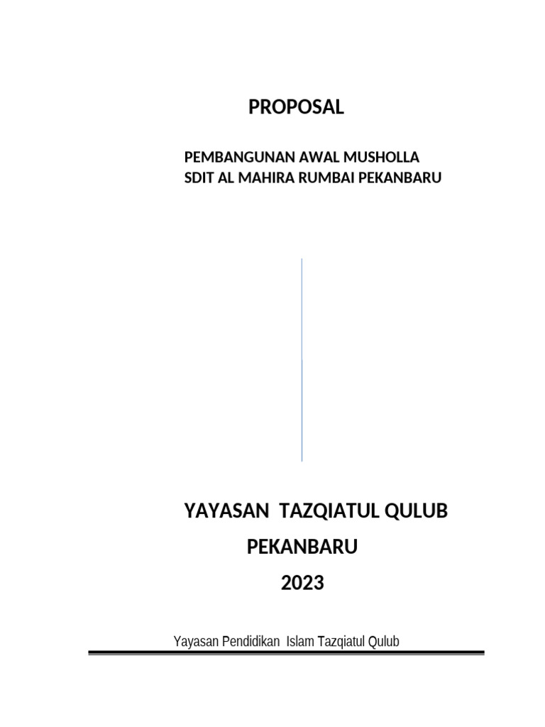 Proposal Musholla Al Mahira Terbaru | PDF